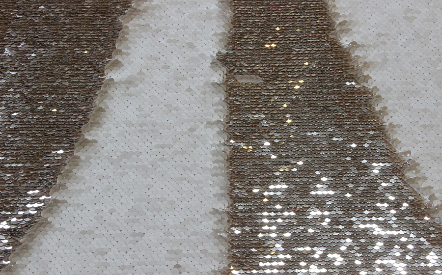 Ivory and Gold Interactive Sequins