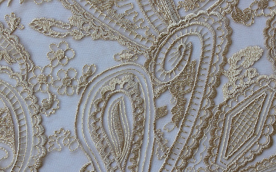 Gold Paisley Lace