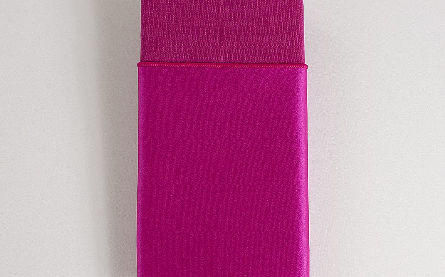 Hot Pink Lamour Dinner Napkin with Raspberry Cotton Backing