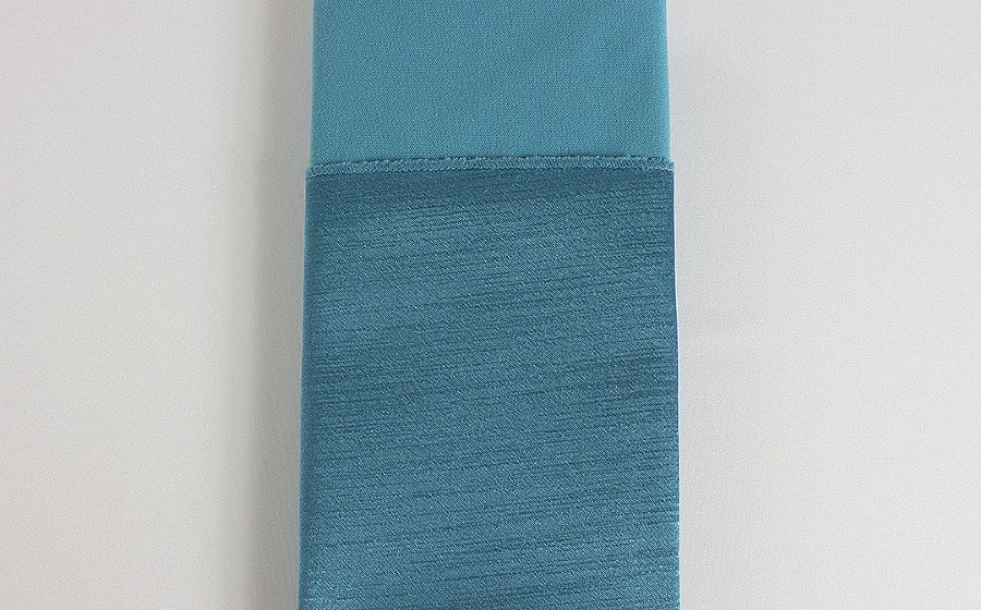 Turquoise Majestic Shiny Dinner Napkin with Turquoise Cotton Backing