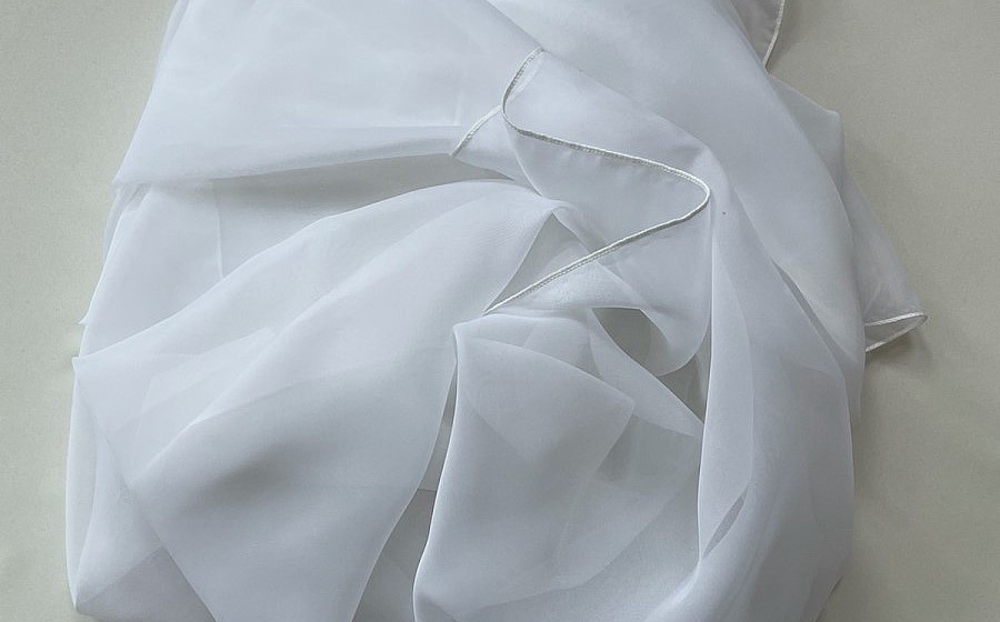 White Chiffon Runner