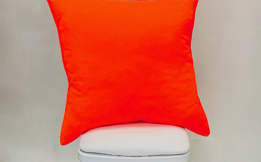 Neon Orange Poly Pillow