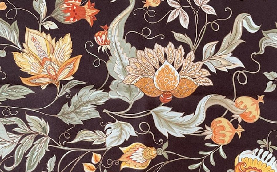 Orange Fall Paisley