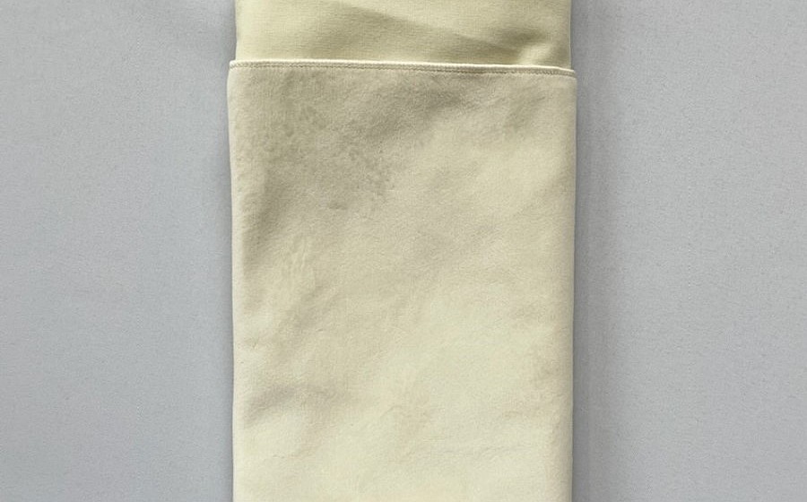Ivory Velvet with Ivory Cotton Backing Napkin