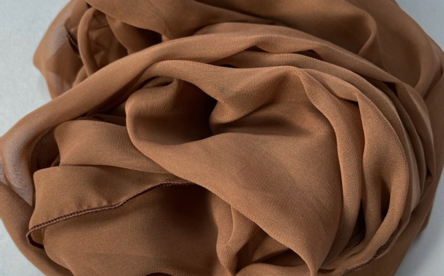 Chocolate Silk Chiffon Runner
