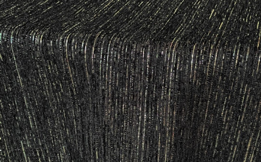 Black Metallic Chenille