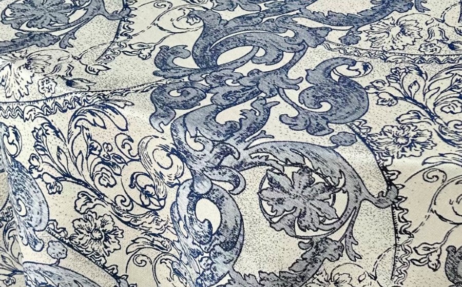 Navy French Scroll