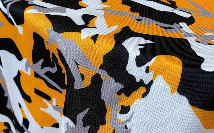Black & Gold Camo Poly