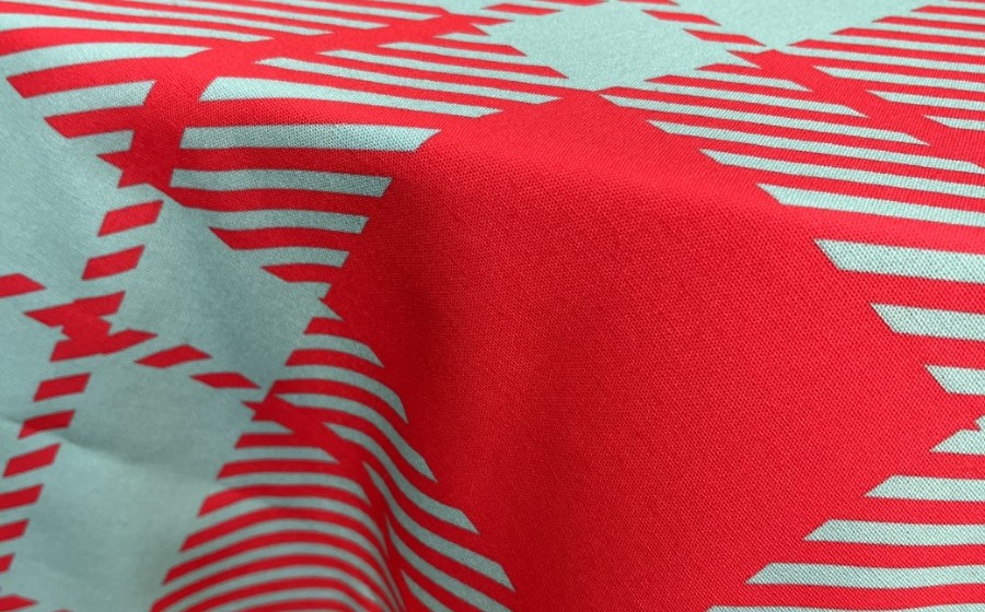 Red and Mint Plaid Cotton