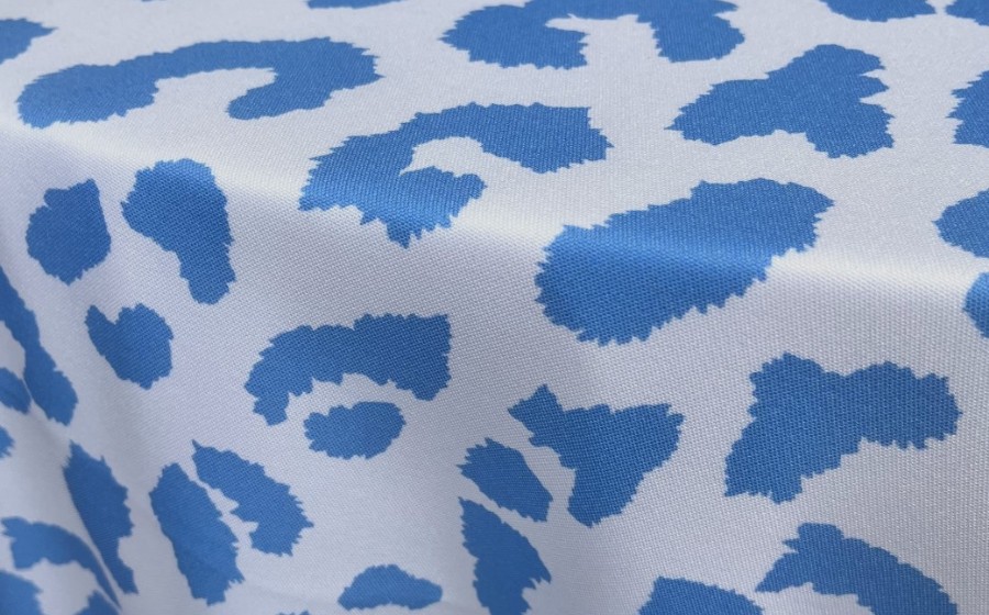 Light Blue Leopard Poly