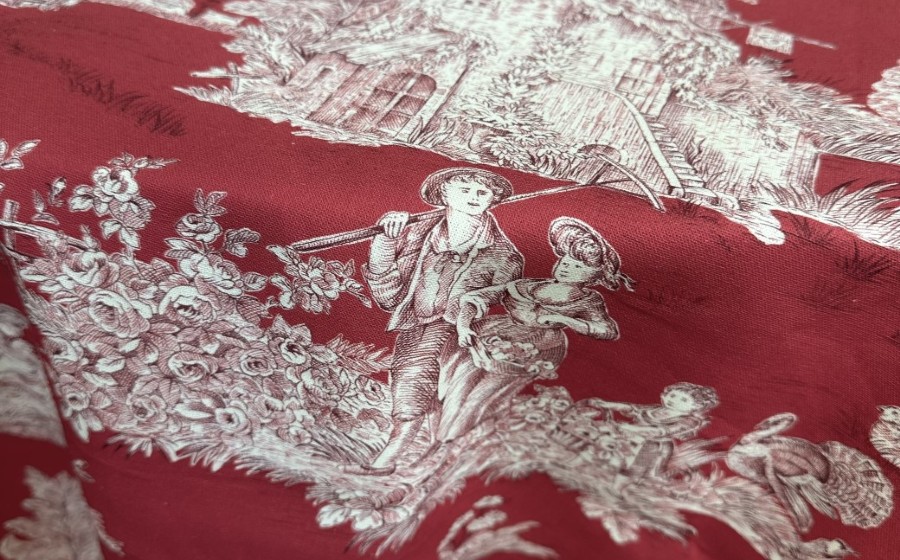 Red Cottage Toile