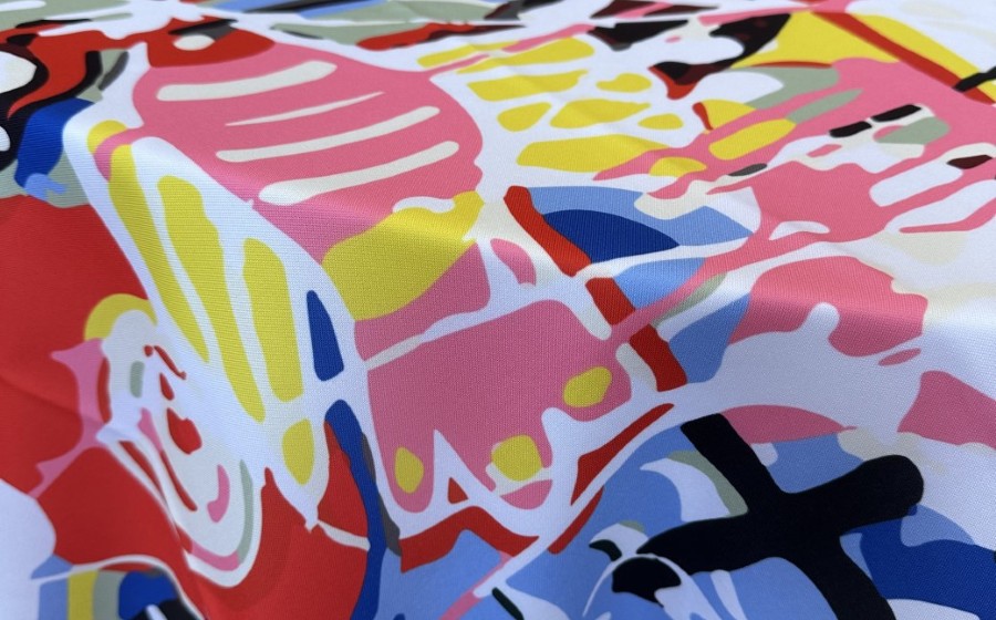 Graffiti Print Poly