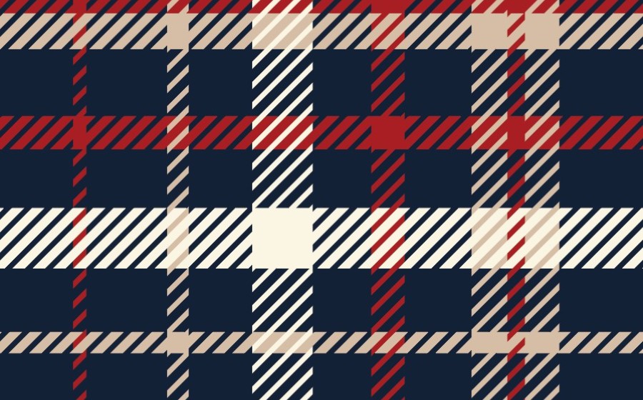 Mosaic - Navy Cabin Plaid Panama