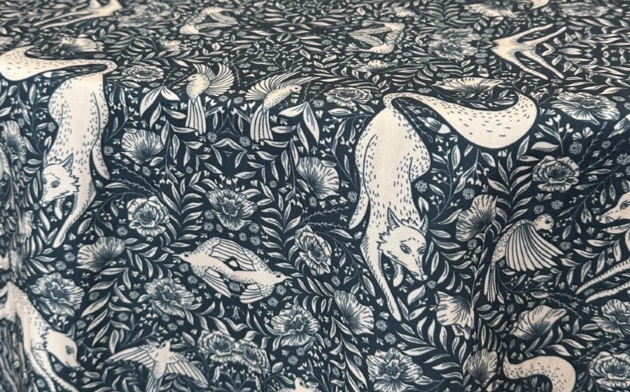 Navy Foxy Toile