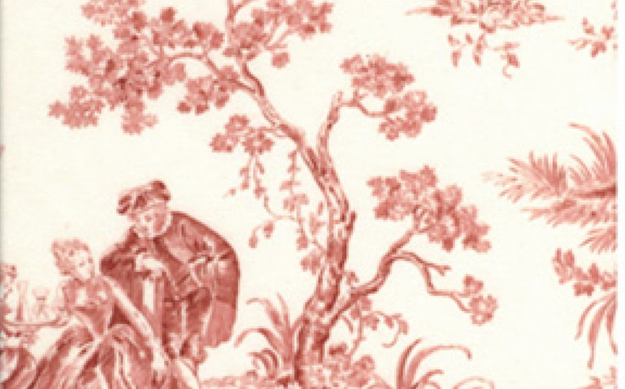 Red French Toile