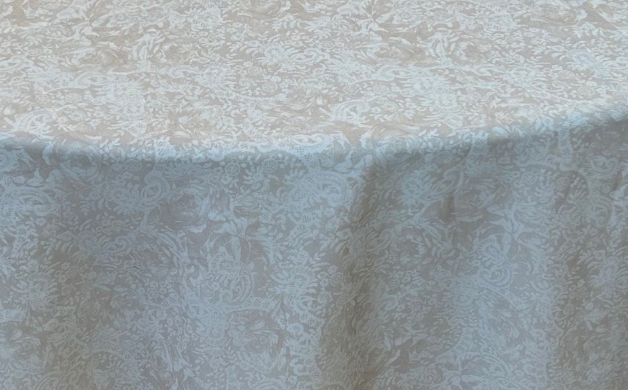 Beige Floral Sheer